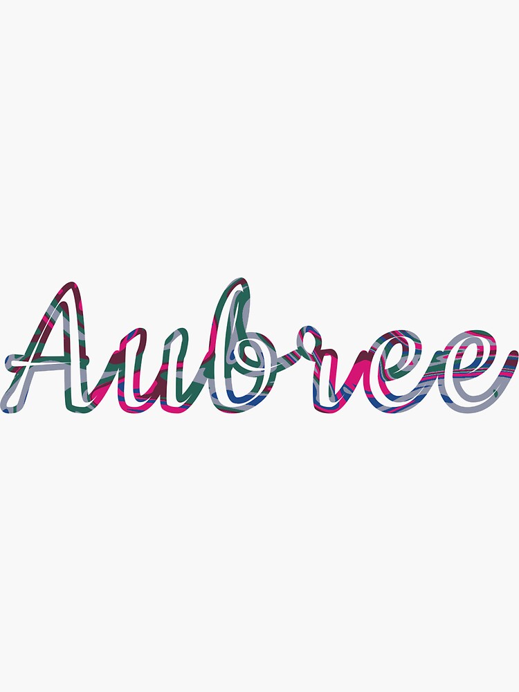"Aubree Name Sticker" Sticker for Sale by uni-hannah-corn | Redbubble
