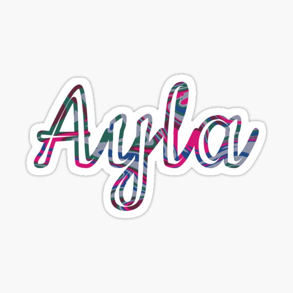 Ayla Name Sticker Sticker For Sale By Uni Hannah Corn Redbubble