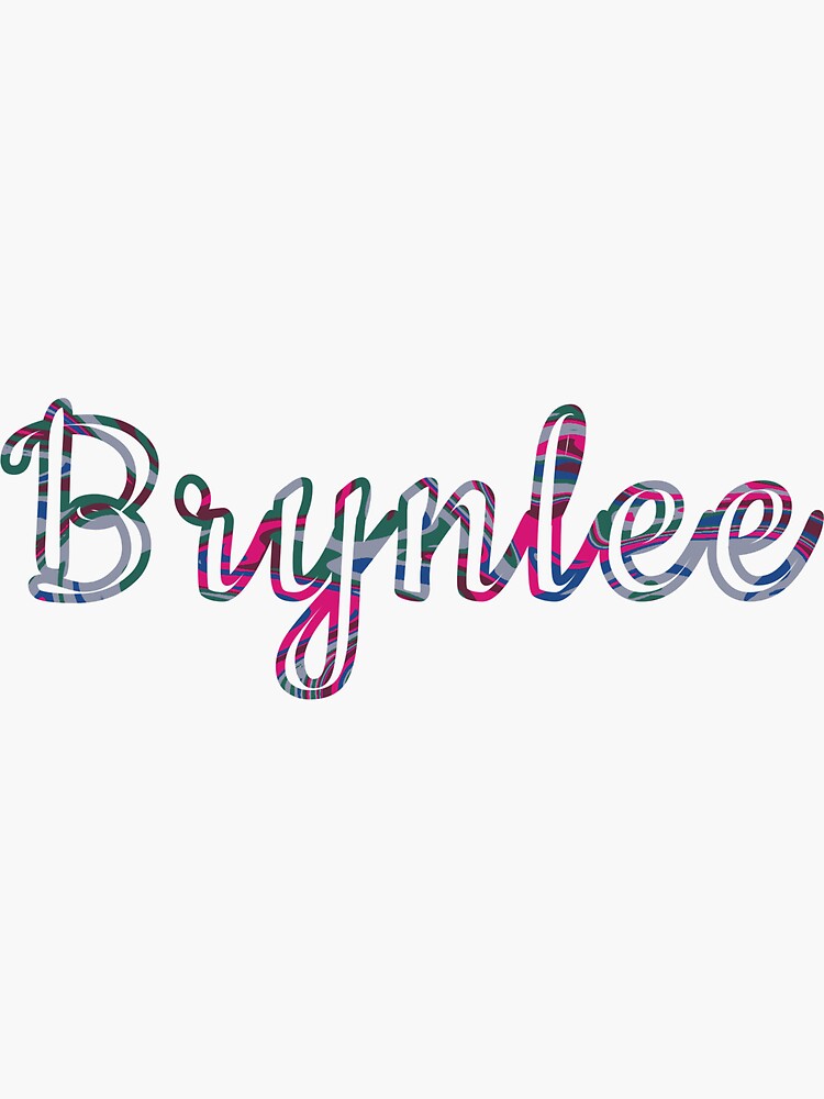 "Brynlee Name Sticker" Sticker for Sale by uni-hannah-corn | Redbubble