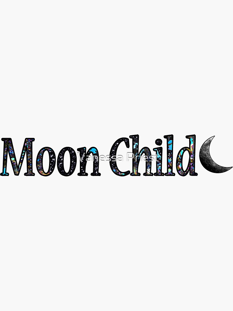 "Moon Child" Sticker for Sale by ItsVaneDani | Redbubble