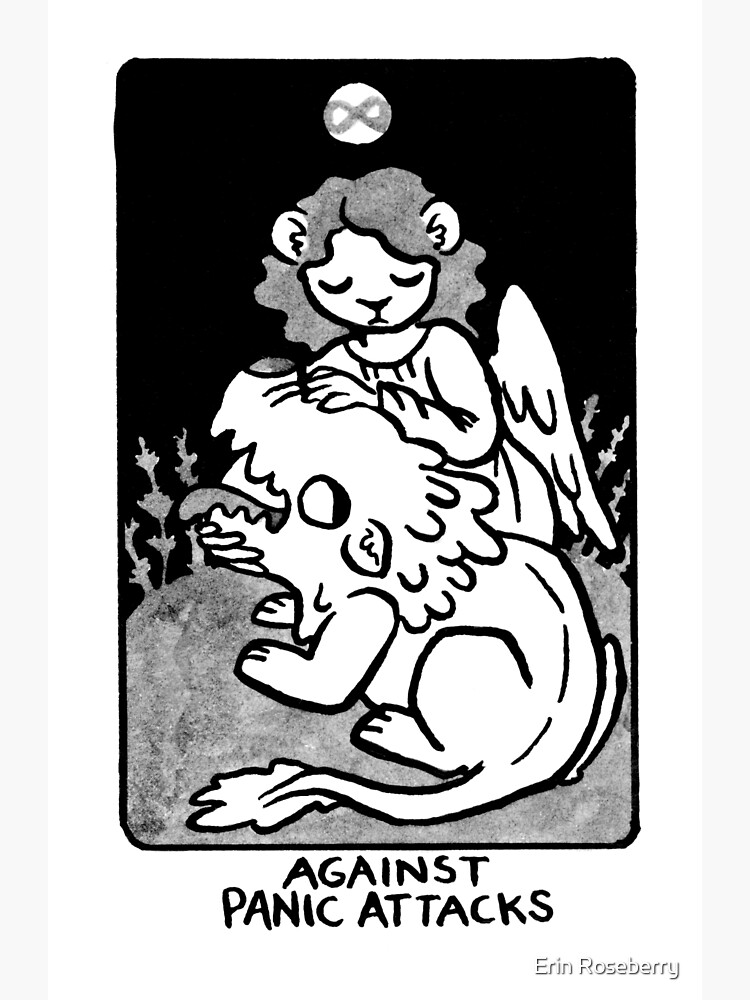 "Sigil Against Panic Attacks" Sticker for Sale by roseberrycomics | Redbubble