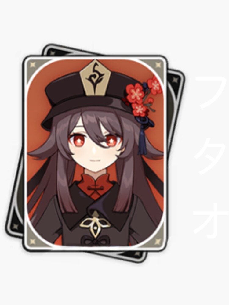 "Hu Tao Card" Sticker by Libramatic | Redbubble