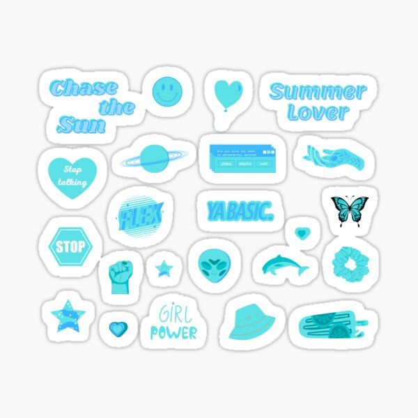"Blue aesthetic pack " Sticker by Hoetoons | Redbubble