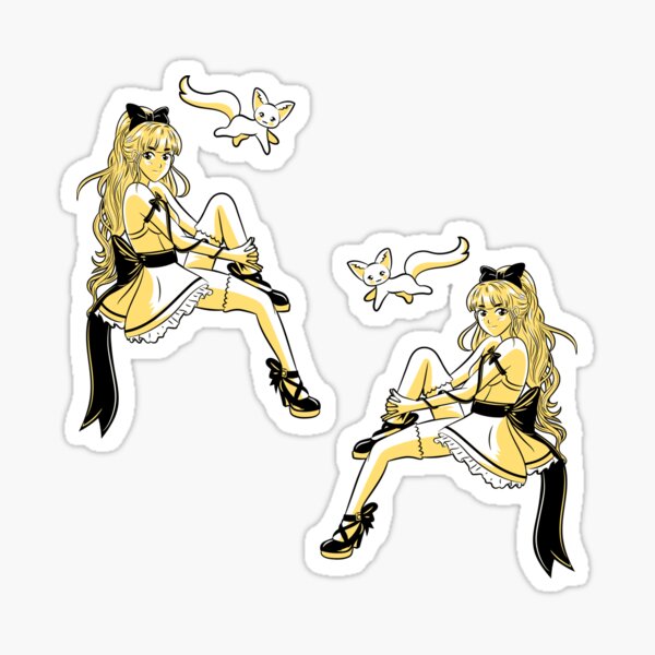 "Anime Magical girls, Anime Girls Aesthetic Stickers Pack" Sticker by ...