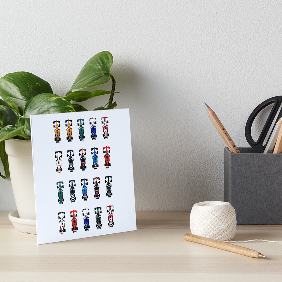 "Formula 1 2021 grid - Pixel art" Art Board Print by javalinsta | Redbubble