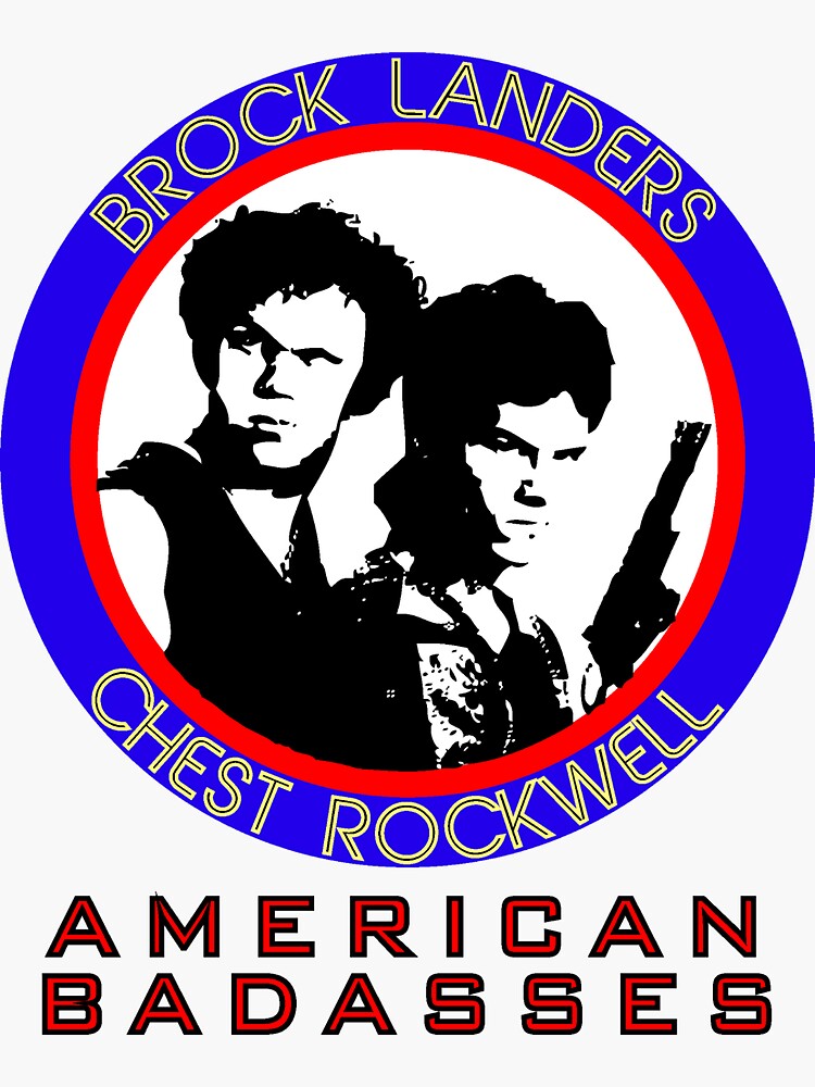 "Brock and Chest, American Badasses" Sticker by pakaku | Redbubble