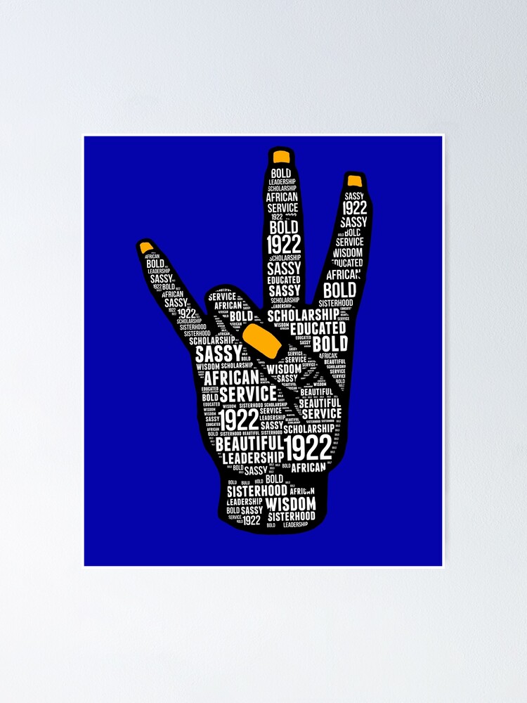 "Sigma 1922 Hand sign Gamma Words Rho Gift" Poster for Sale by ...
