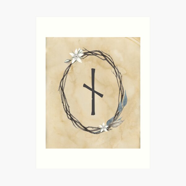 "Nauthiz Rune | Elder Futhark Norse Runes Alphabet" Art Print by ...