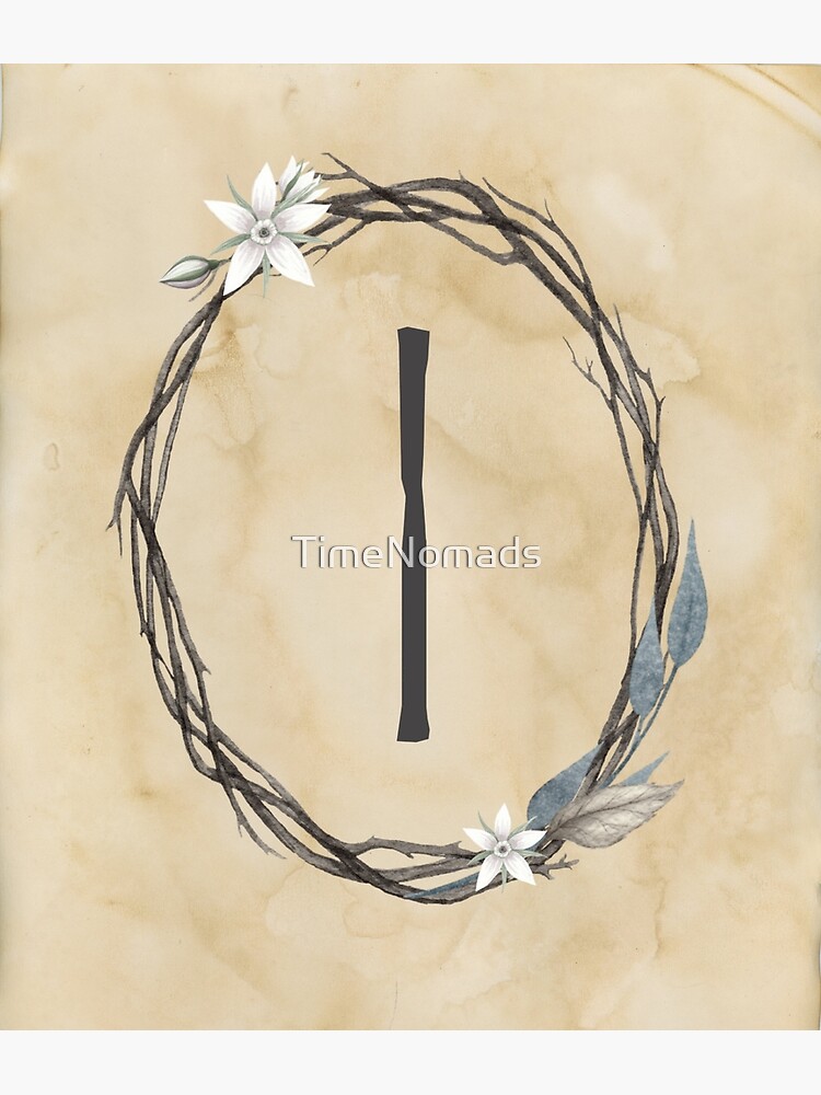 "Isa Rune | Elder Futhark Norse Runes Alphabet" Art Print by TimeNomads ...