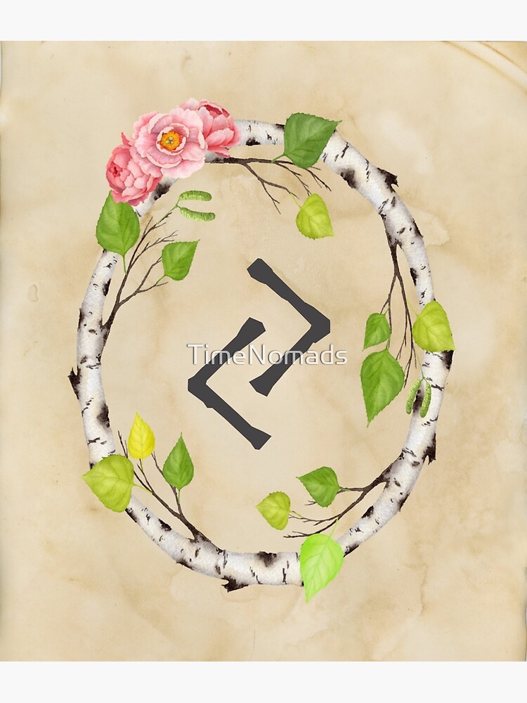 "Jera Rune | Elder Futhark Norse Runes Alphabet" Art Print by ...