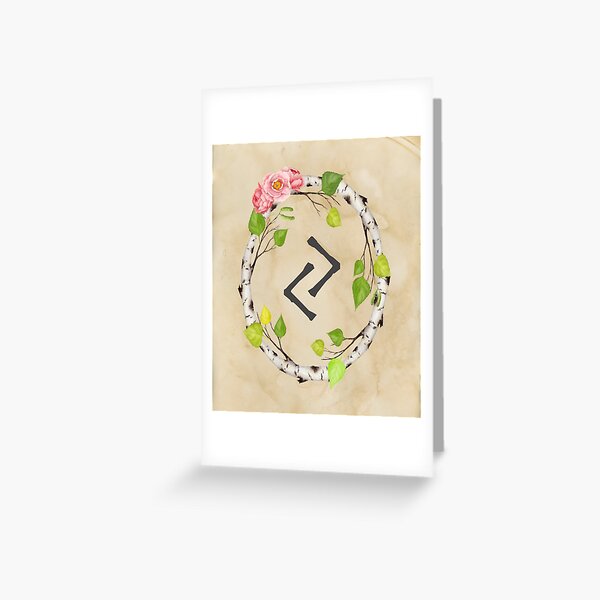 "Jera Rune | Elder Futhark Norse Runes Alphabet" Greeting Card by ...