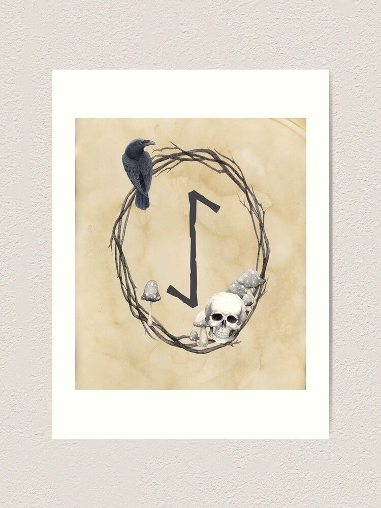 "Eihwaz Rune | Elder Futhark Norse Runes Alphabet" Art Print by ...