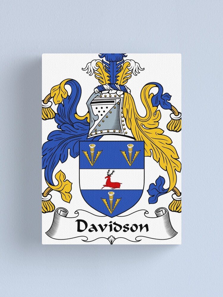 "Davidson Coat of Arms/Family Crest" Canvas Print for Sale by IrishArms ...