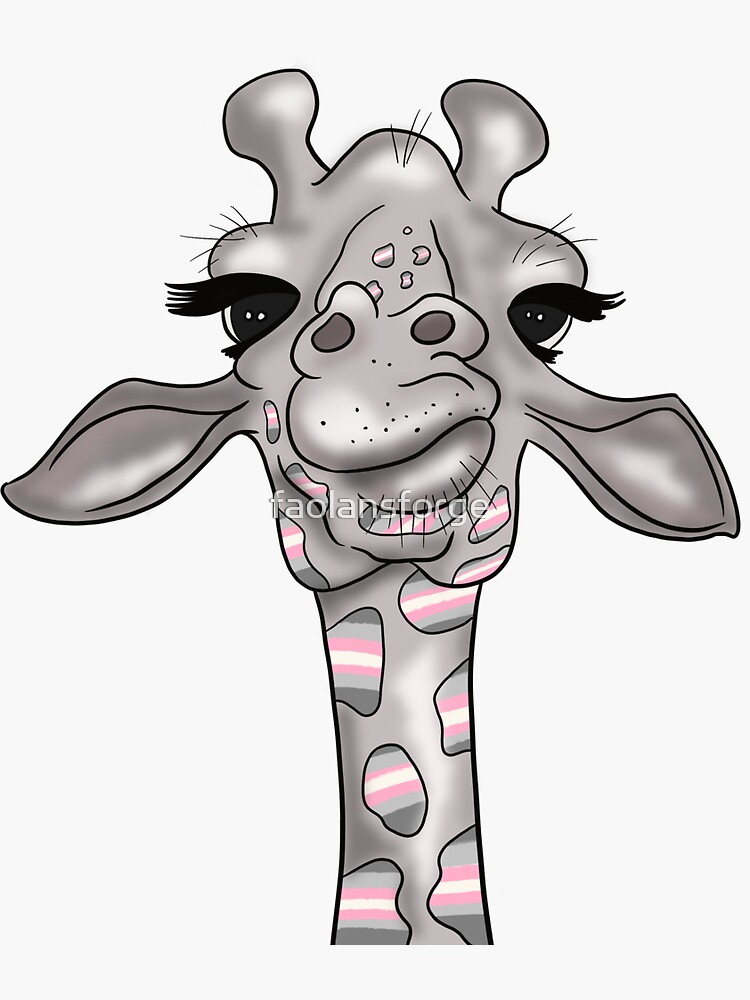 "Demi girl giraffe" Sticker by faolansforge | Redbubble