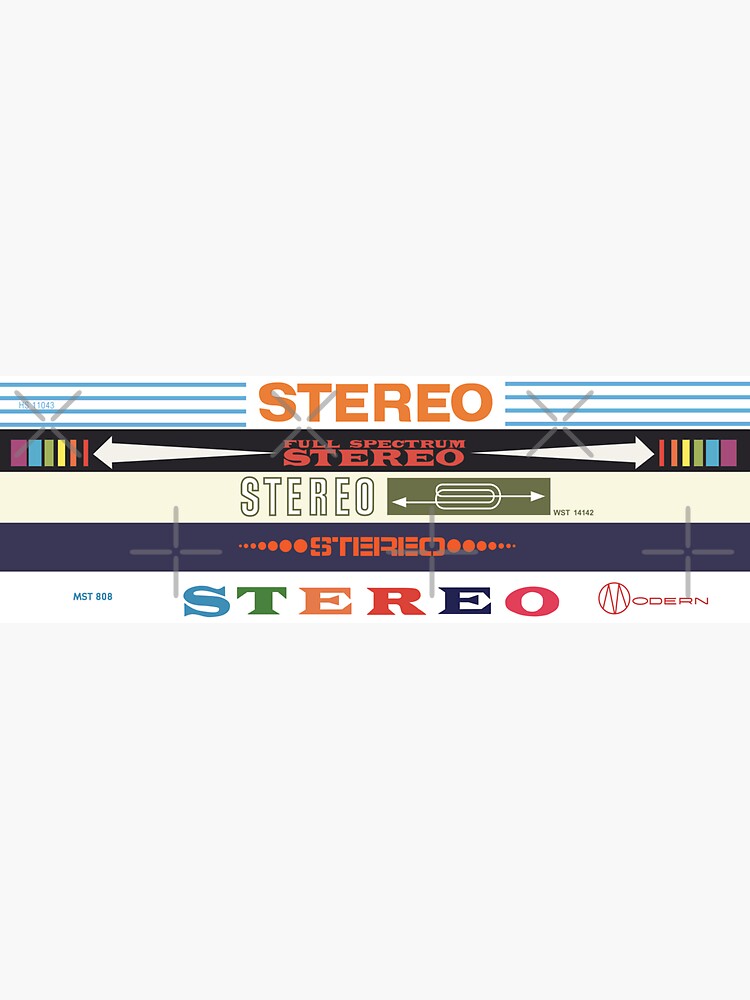 "Stereo Collection - Vintage Label Graphics" Sticker by thedrumstick ...
