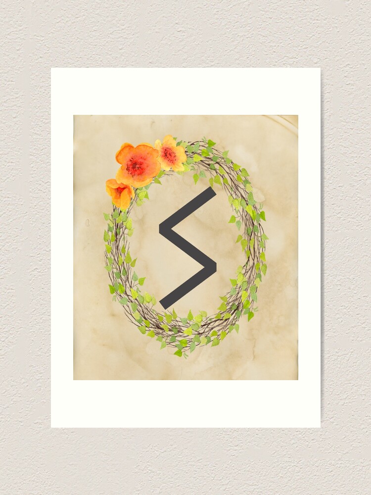 "Sowilo Rune | Elder Futhark Norse Runes Alphabet" Art Print by ...