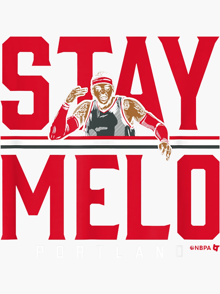 "Officially Licesed Carmelo Anthony Stay Melo" Sticker by lasdllFeene77 ...