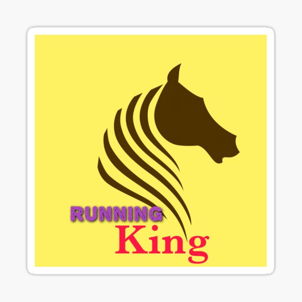 "Running king" Sticker by Akshay1306 | Redbubble