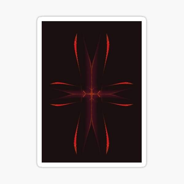 "Simple Red. Cross." Sticker by Kallexos | Redbubble