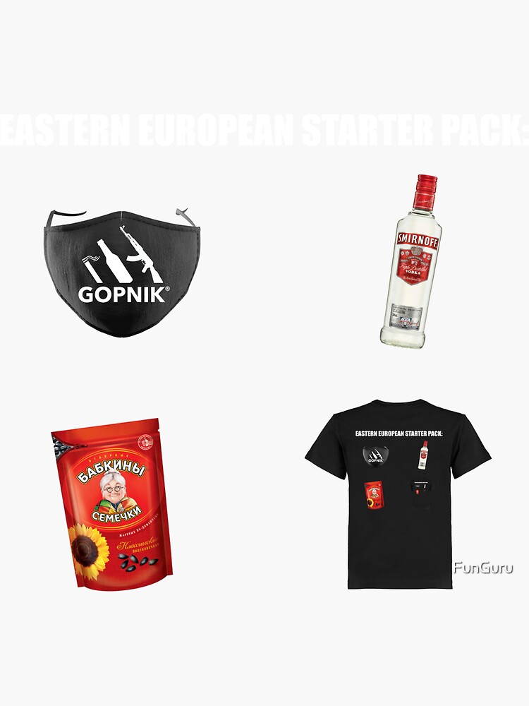 "Eastern European Starter Pack" Sticker for Sale by FunGuru | Redbubble