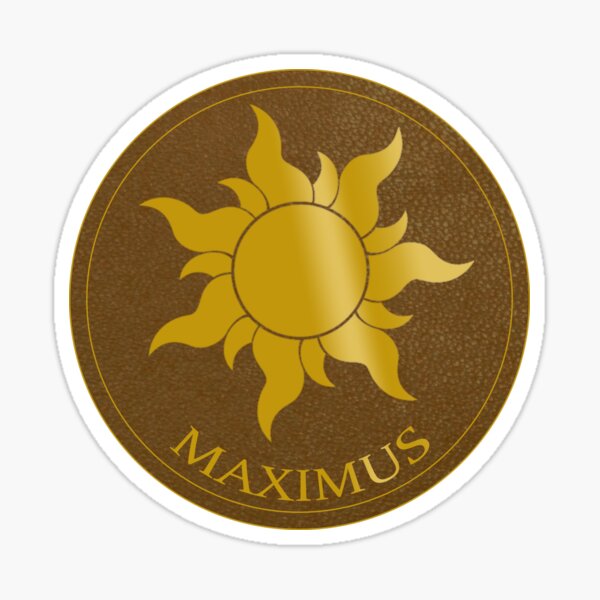 "Maximus Badge" Sticker by 2cheekydisnerds | Redbubble