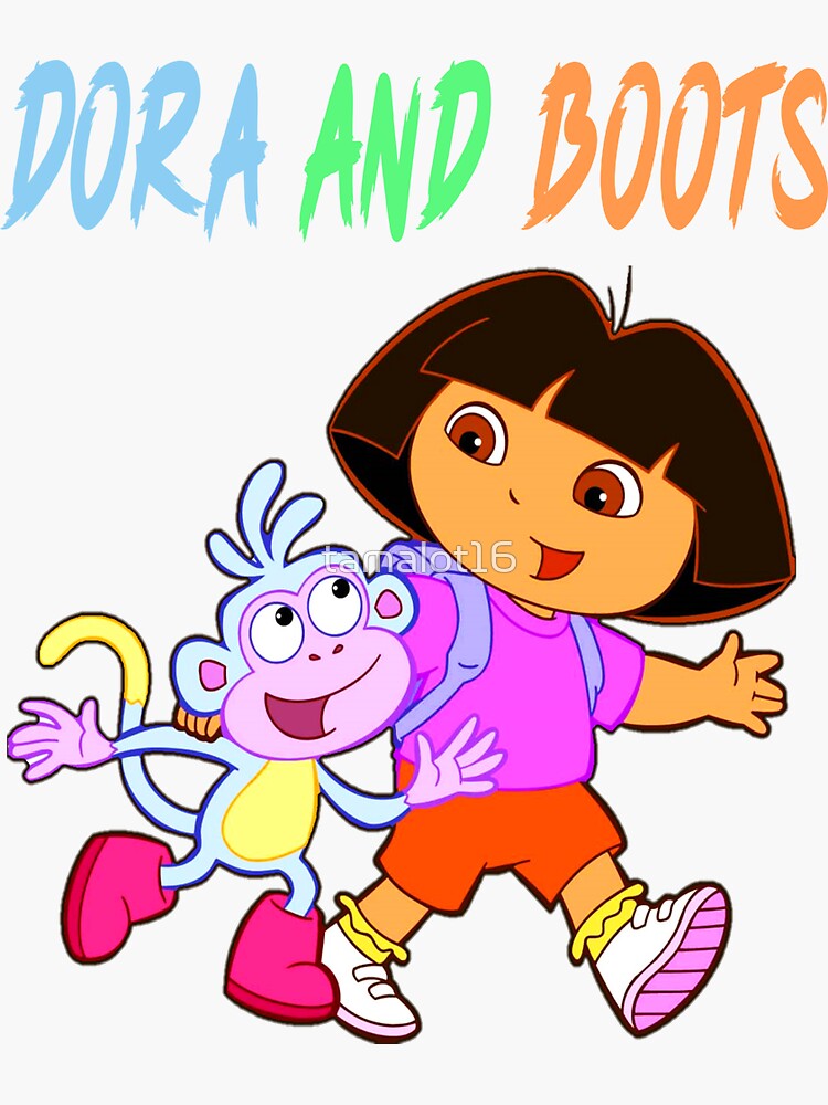 Pegatina «Dora y botas (Dora y amigos) disfraz de dora la exploradora ...