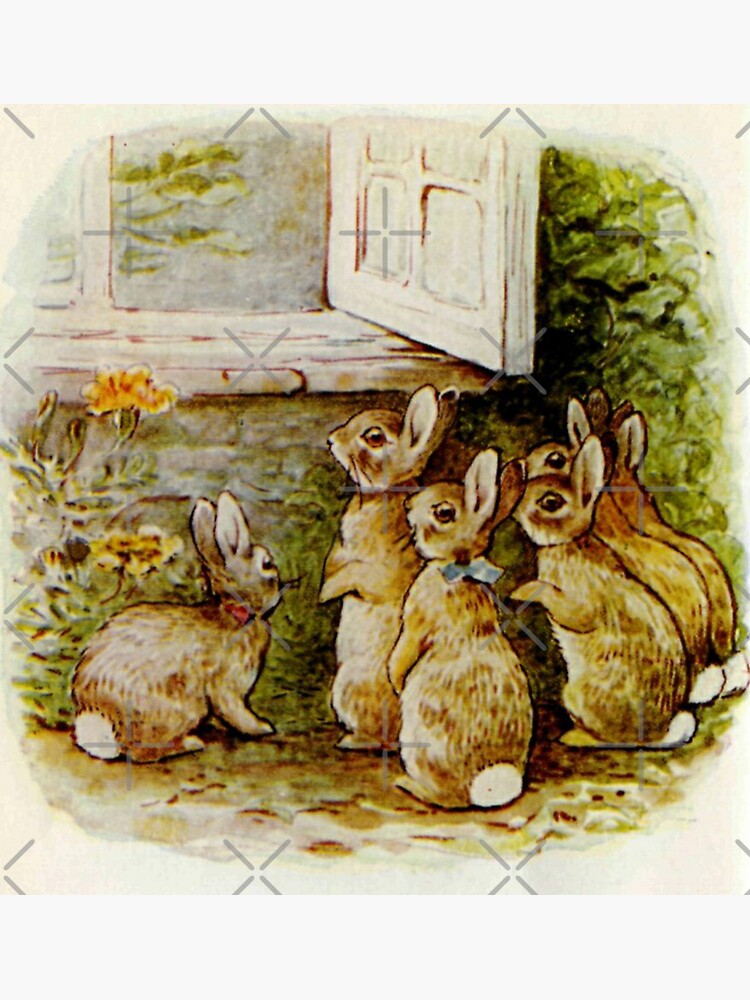 "Cute Vintage Rabbit: Flopsy Bunnies by Beatrix Potter" Sticker for ...