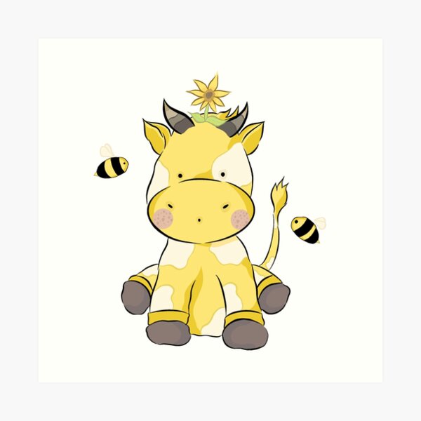 Moobloom Minecraft Art Prints | Redbubble