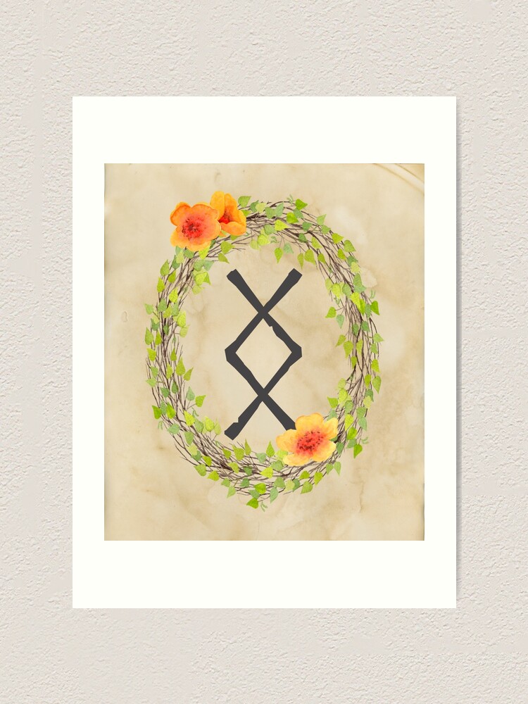 "Ingwaz Rune | Elder Futhark Norse Runes Alphabet" Art Print for Sale ...