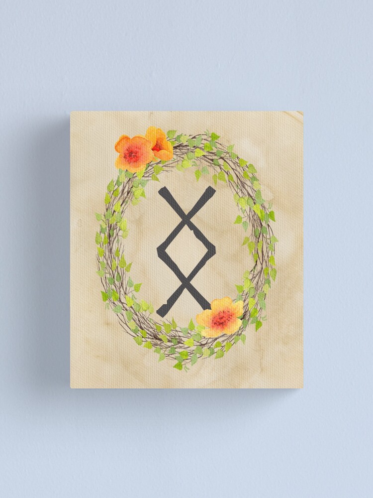 "Ingwaz Rune | Elder Futhark Norse Runes Alphabet" Canvas Print for ...