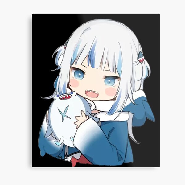 "gawr gura hololive Sticker" Metal Print by asaiss20 | Redbubble