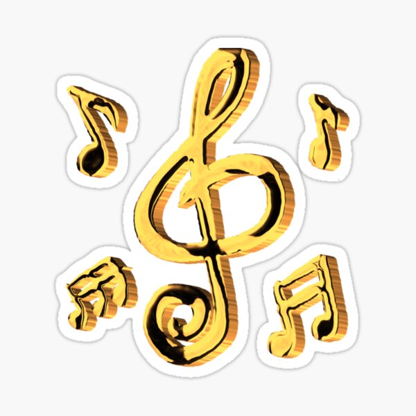 "Musical Notes." Sticker by Yulentintjeoyv | Redbubble