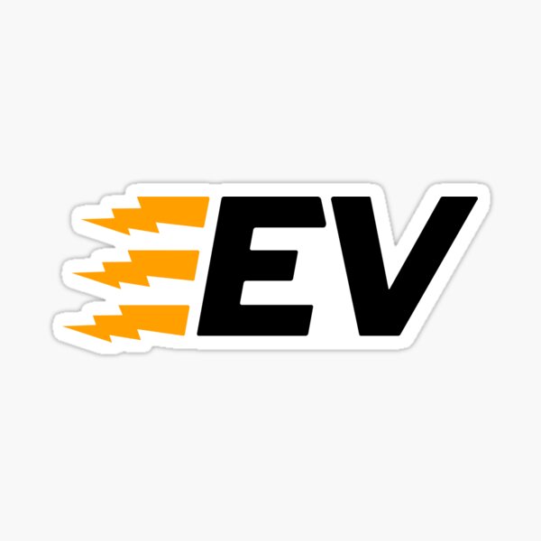 "EV Sticker - Electric Flames" Sticker for Sale by evsquad | Redbubble