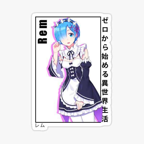 "Rem - Re:Zero" Sticker for Sale by ice-man7 | Redbubble
