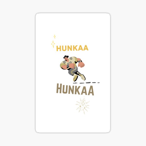 "Hunka Hunka" Sticker for Sale by random-art124 | Redbubble