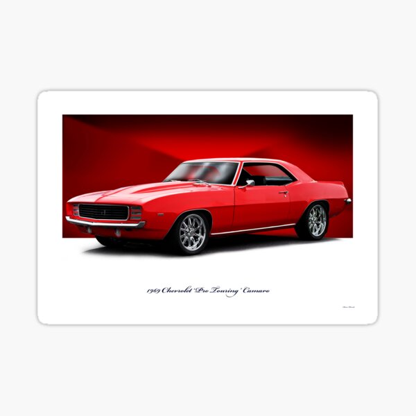"1969 Chevrolet Camaro 'Pro Touring'" Sticker for Sale by DaveKoontz ...