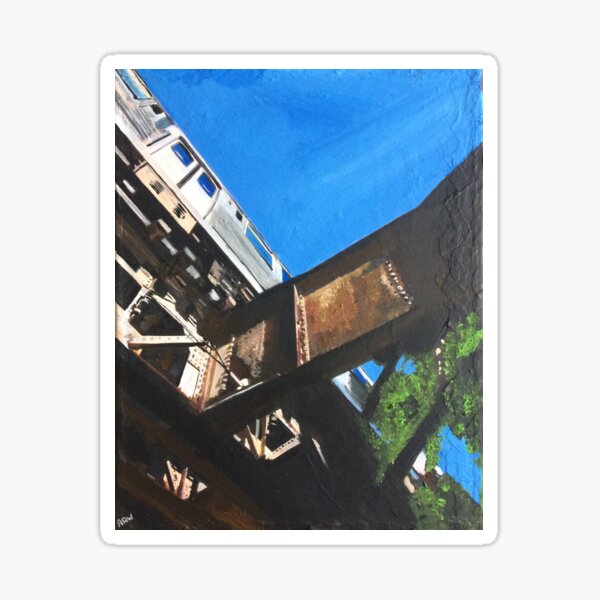 "Chicago, Train On The Loop" Sticker for Sale by golan22may | Redbubble