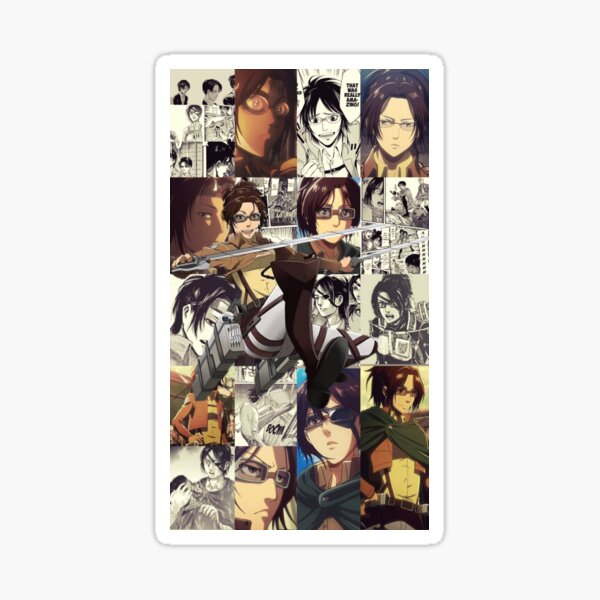 "Hange Zoe aesthetic" Sticker by JordzArt | Redbubble