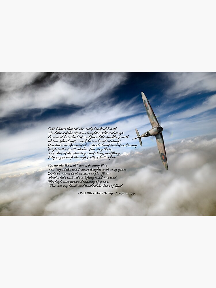 Pôster vertical fosco premium solo de Spitfire de voo alto vendido por ...
