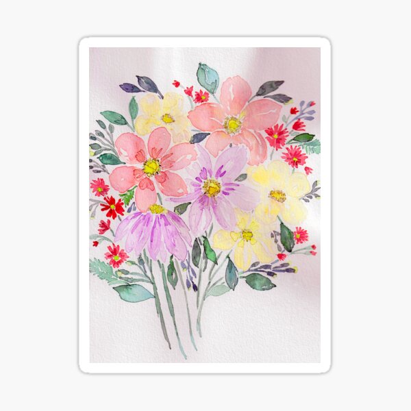"Summer Blooms" Sticker for Sale by DaisyGirlDesign | Redbubble