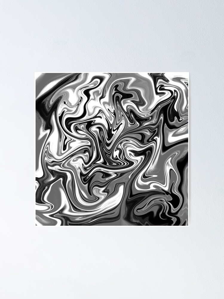 "Black and white marble " Poster by CatJohnCranston | Redbubble