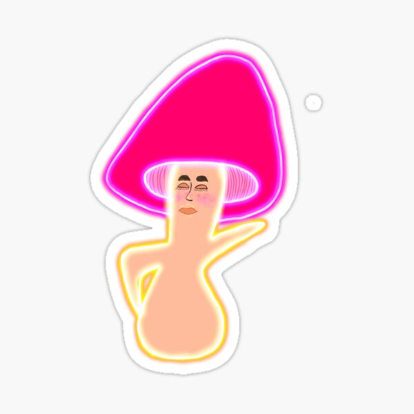 "Goofy mushroom" Sticker for Sale by EarthlingHelena | Redbubble