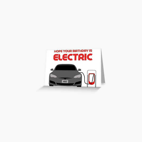 Tesla Happy Birthday Greeting Cards | Redbubble