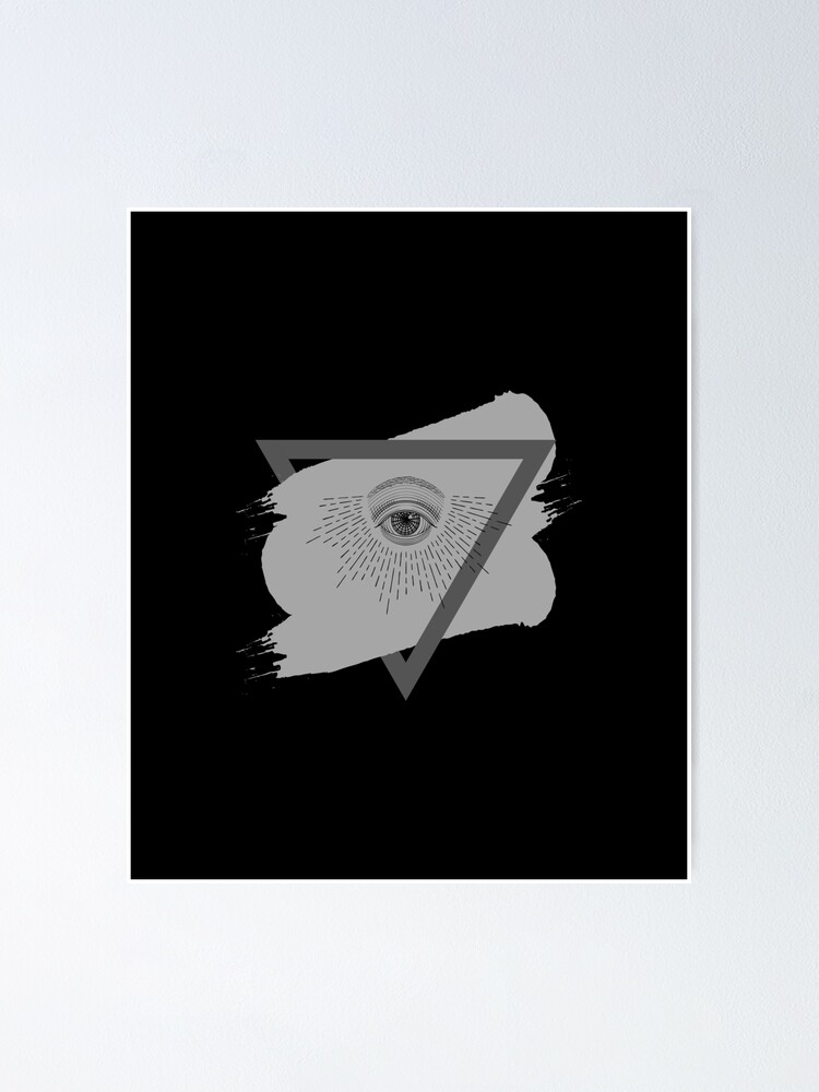 "Illuminati eye in upside down triangle" Poster for Sale by kocakashop ...
