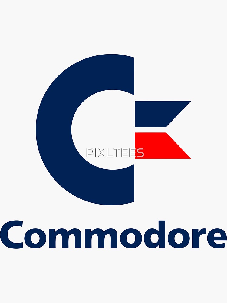 "Commodore Logo" Sticker for Sale by PIXLTEES | Redbubble