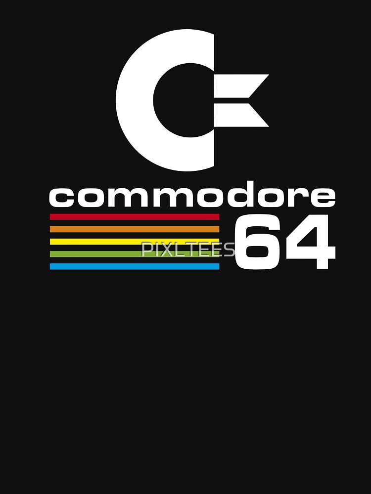 "Commodore 64 Logo White" Essential T-Shirt by PIXLTEES | Redbubble