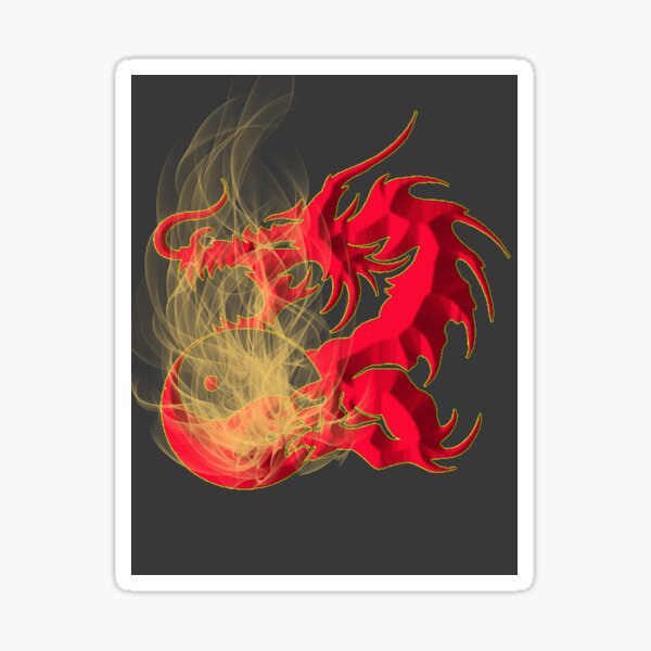 "Fire Dragon" Sticker for Sale by Robbyg119 | Redbubble