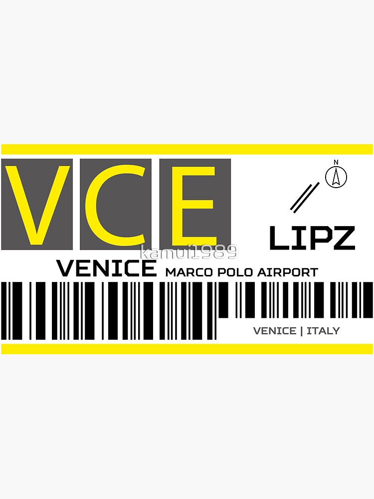 "Destination Venice Airport" Sticker for Sale by kamui1989 | Redbubble