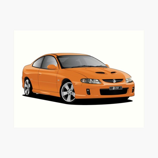 "Monaro CV8Z - Fusion Orange Metallic" Art Print by RevHead-Designs ...