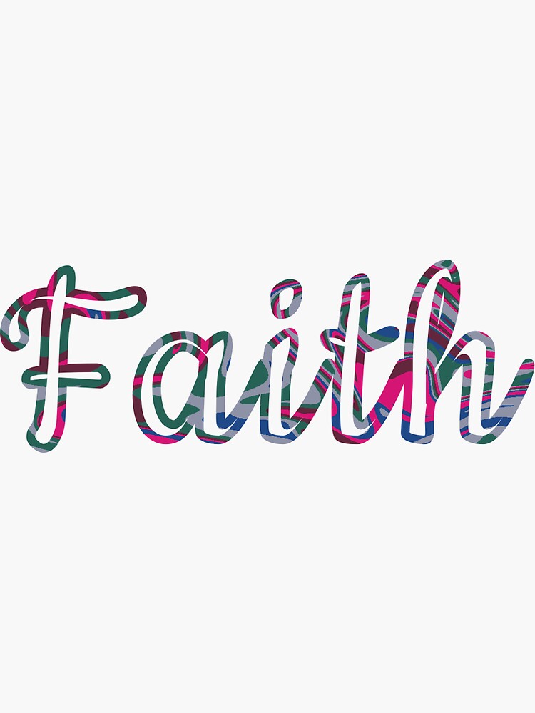 "Faith Name Sticker" Sticker for Sale by uni-hannah-corn | Redbubble